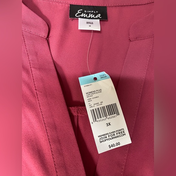 Simply Emma | Tops | Nwt Simply Emma Core Crepe Blouse Sz 3x | Poshmark